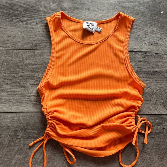 Princess Polly | Tops | Orange Princess Polly Tank With Cutouts | Poshmark